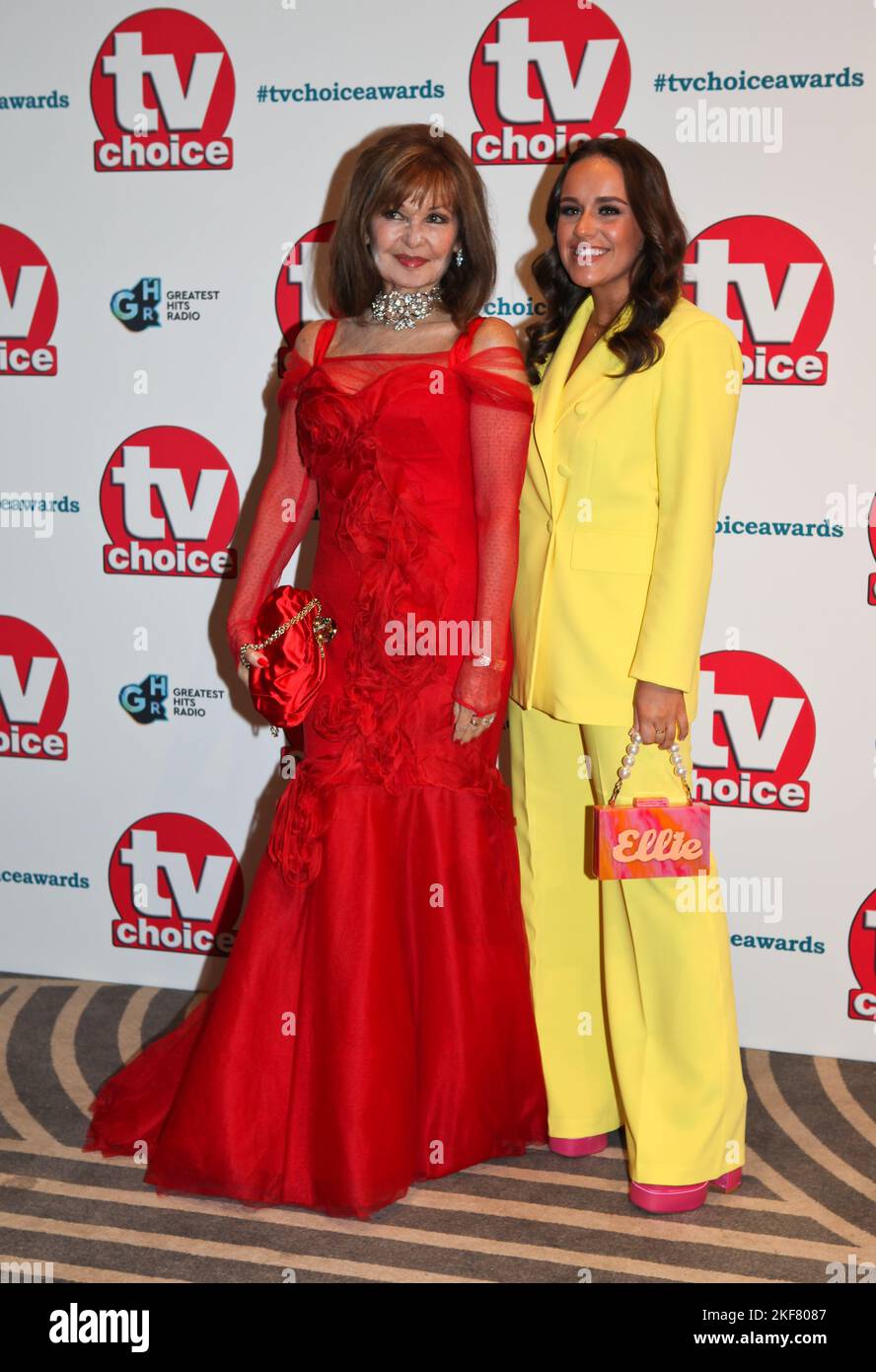London, UK. Stephanie Beacham and Ellie Leach at the TV Choice Awards ...