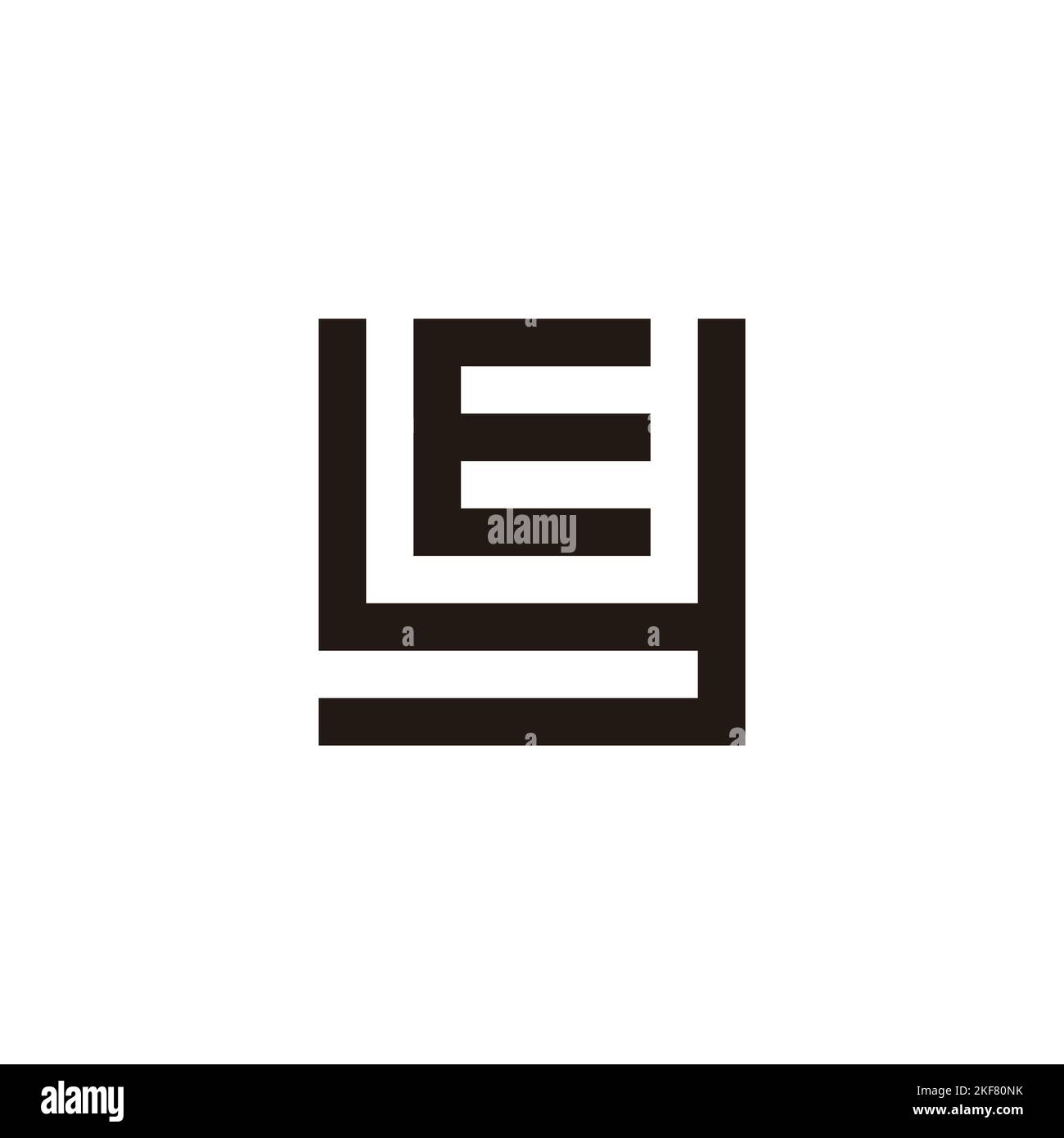 Letter y and E square geometric symbol simple logo vector Stock Vector ...