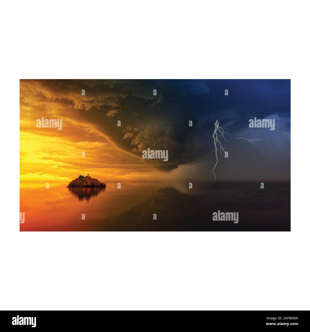 Illustration, thunder and Sun. natural. Photo geometric simple vector ...