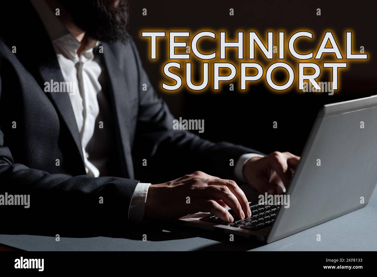 Text caption presenting Technical Support. Business concept a service ...