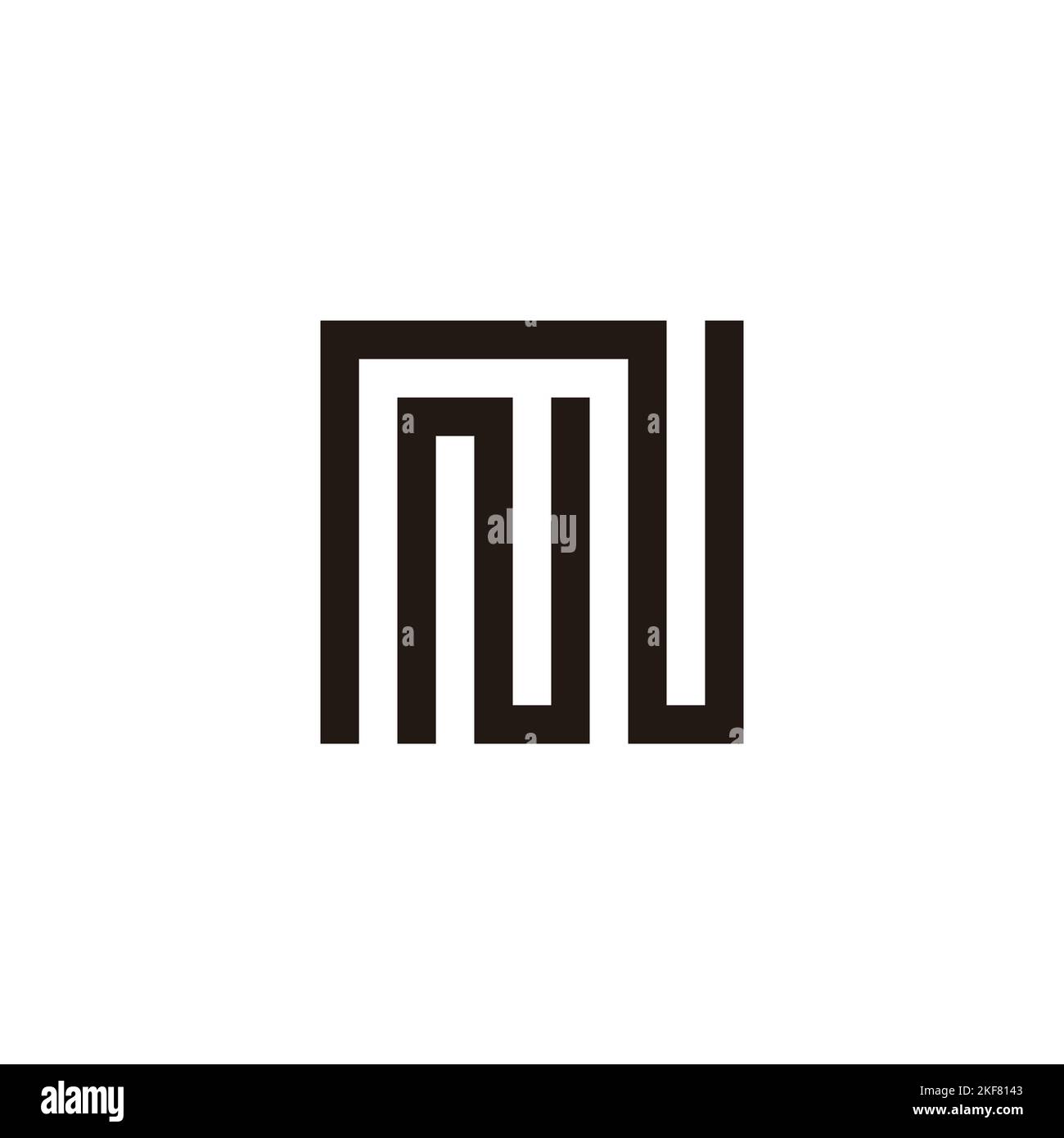 Letter NN square geometric symbol simple logo vector Stock Vector Image ...