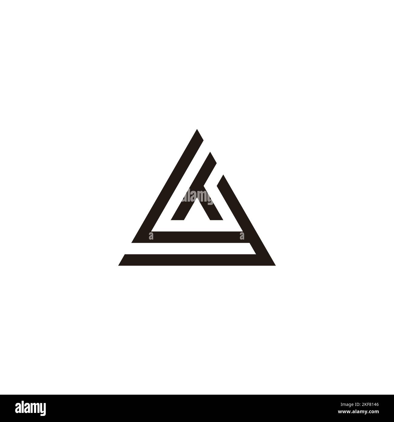 Letter y and h triangle geometric symbol simple logo vector Stock ...