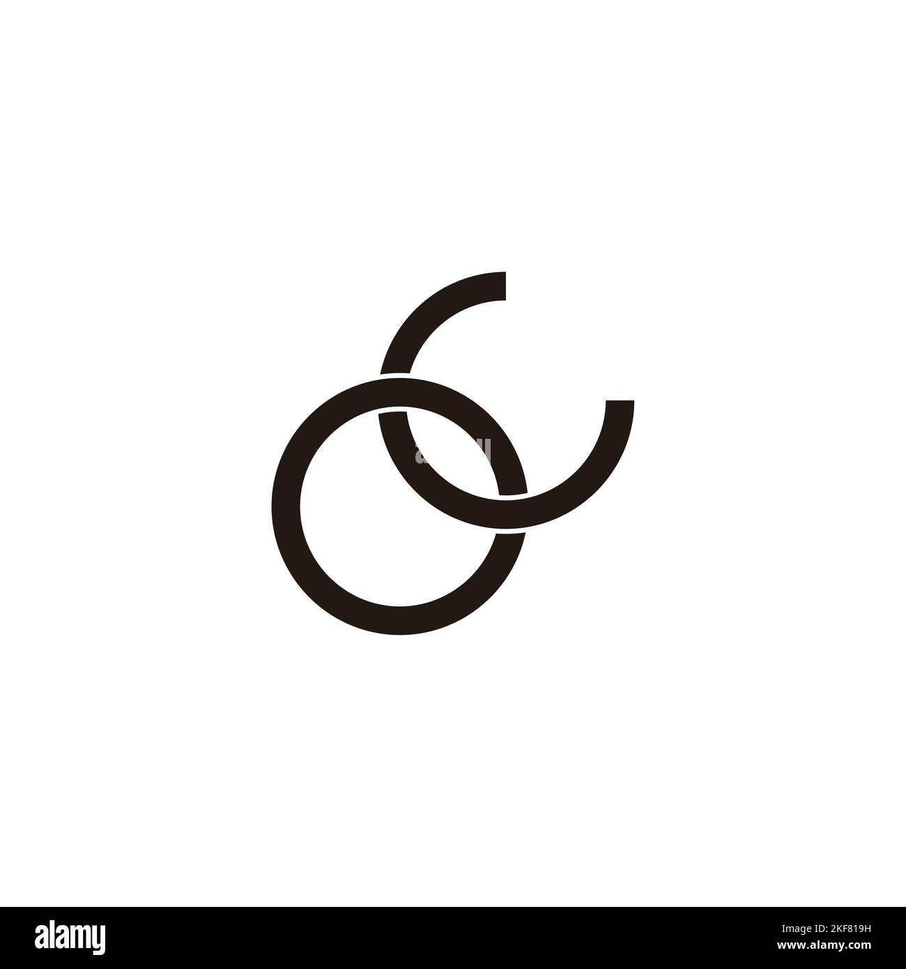 Letter O and G outline, circle geometric symbol simple logo vector Stock Vector Image & Art - Alamy