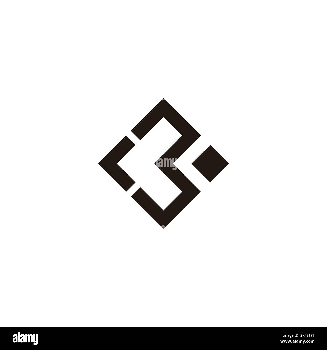 Letter c number 3, pointer geometric symbol simple logo vector Stock Vector Image & Art - Alamy