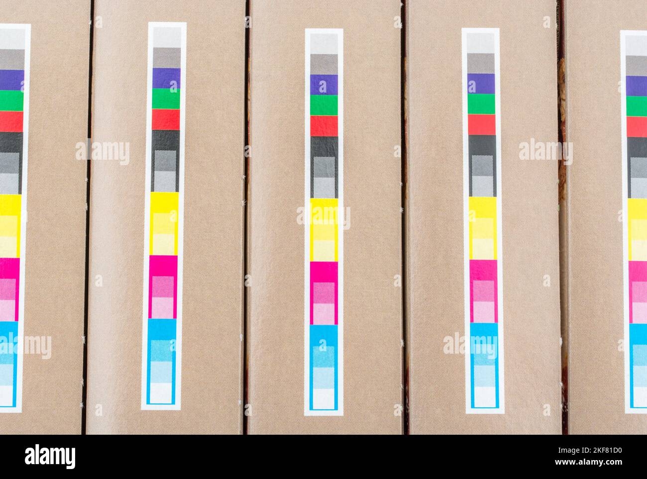 Full colour & CMYK colour registration strip on the bottom of an ASDA ...