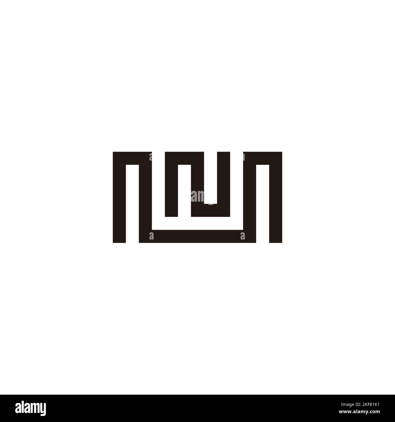 Letter M and N square geometric symbol simple logo vector Stock Vector ...