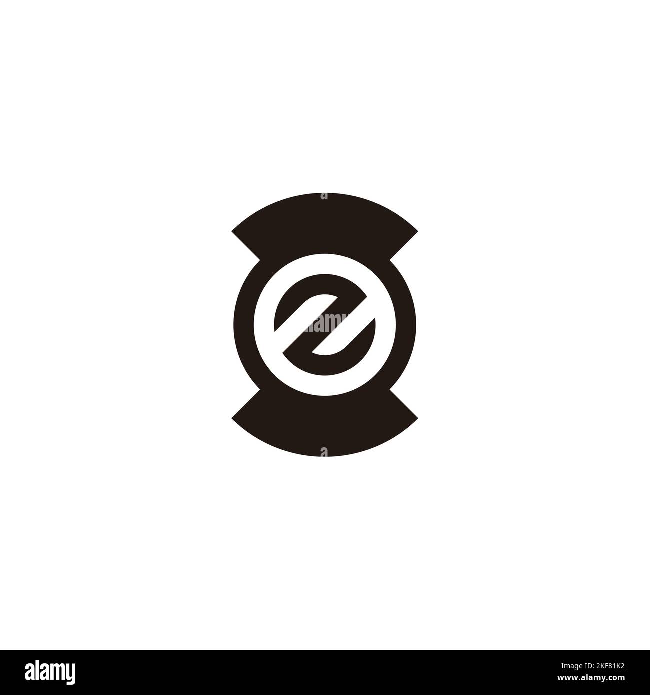 Letter Z hourglass, circle geometric symbol simple logo vector Stock ...