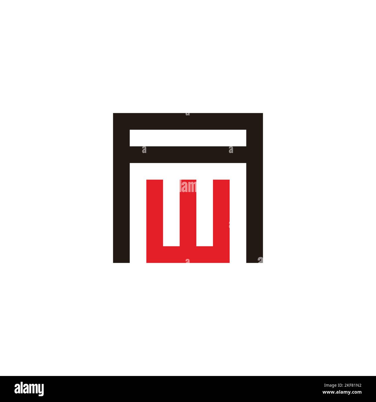Letter A and W square geometric symbol simple logo vector Stock Vector ...