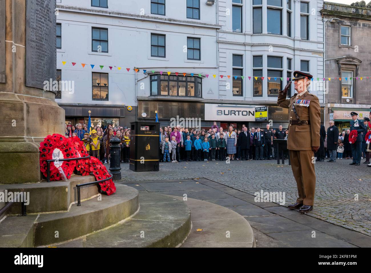 13 November 2022. Elgin,Moray,Scotland. This is from the Remembrance ...