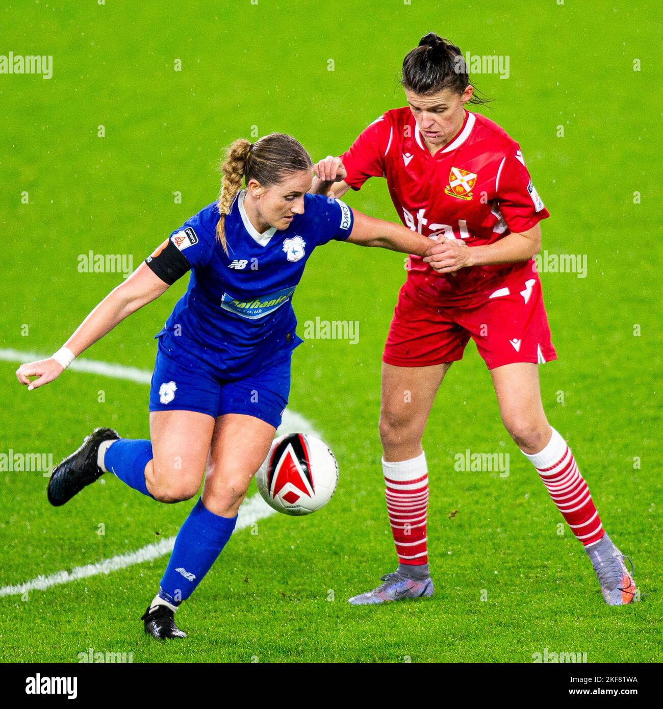 Cardiff, UK. 16th Nov, 2022. Hannah Power of Cardiff City in action ...