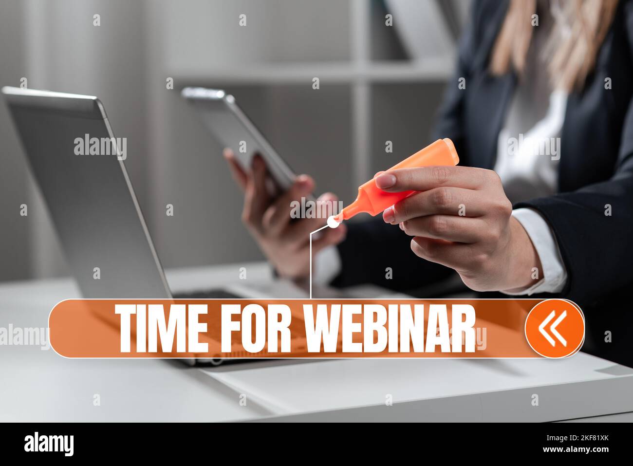 Handwriting text Time For Webinar. Word for seminar conducted over the ...