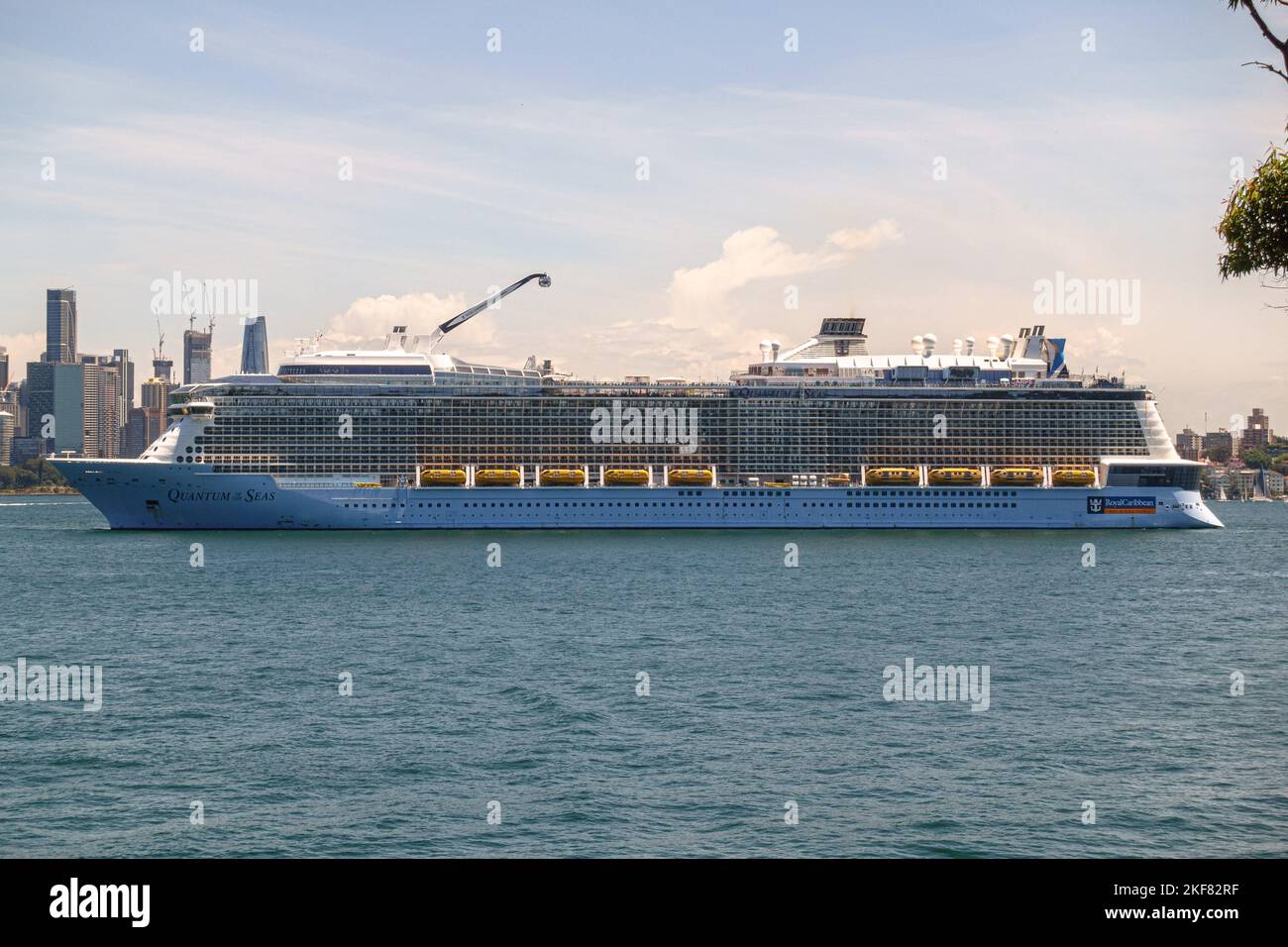 The Quantum of the Seas cruise ship anchored in Sydney Harbour on 12 ...