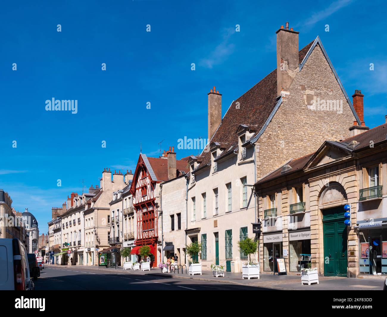 Traditional buildings in the Old Town of Dijon, France Stock Photo - Alamy