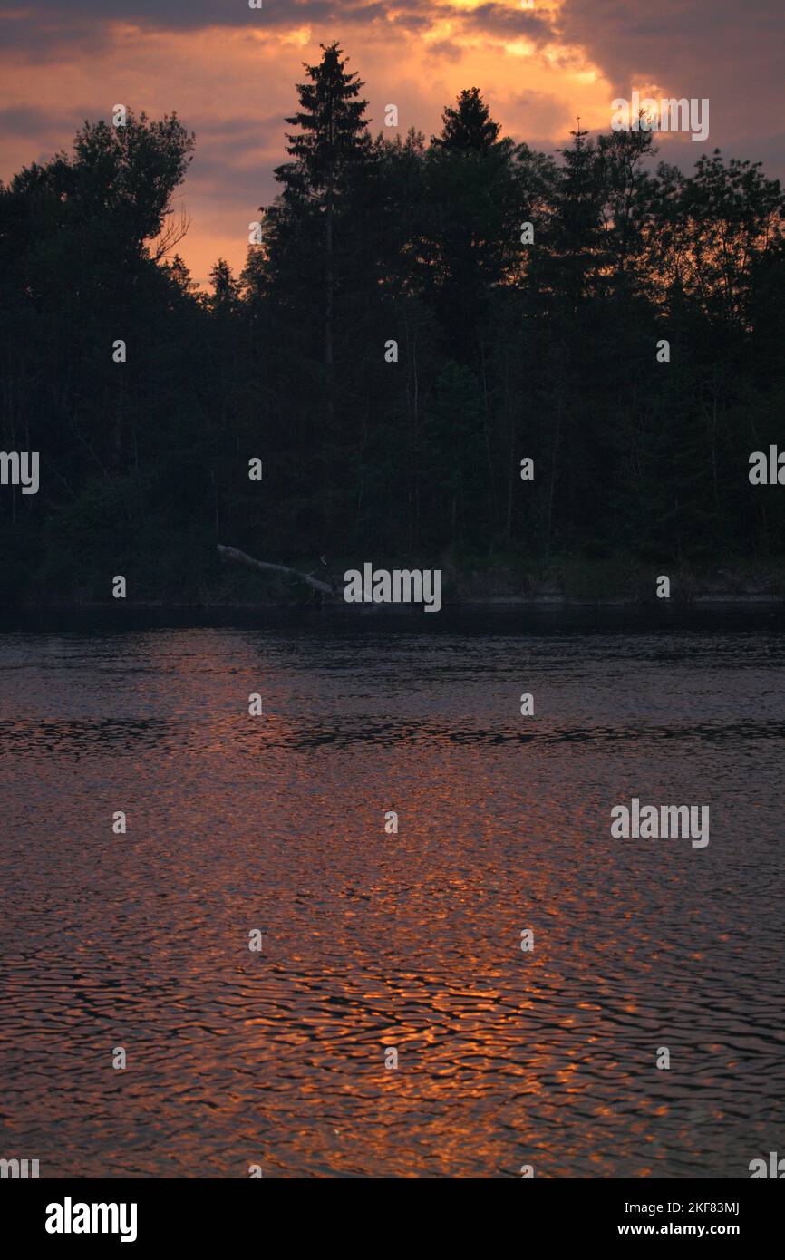 Sonnenuntergang am Lech - Bayern / Sundown at River Lech - Bavaria ...