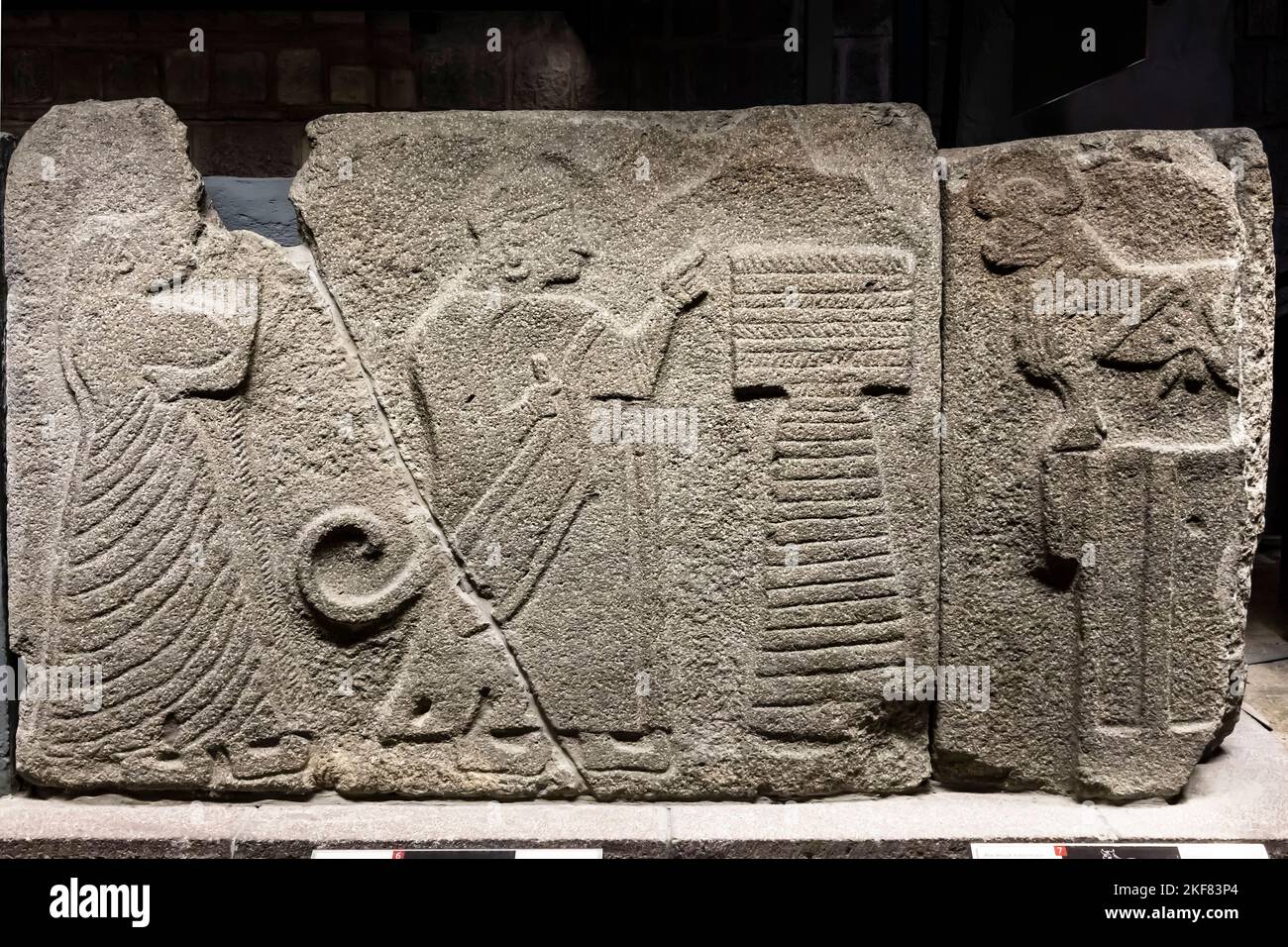 King and Queen, and sacred Bull, orthostat of Alacahoyuk, 1399-1301 BC ...