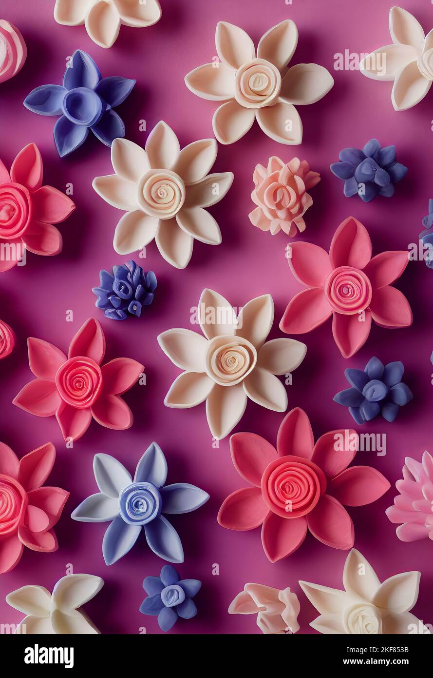 Hand drawn bright candy pattern. Collage contemporary print with ...