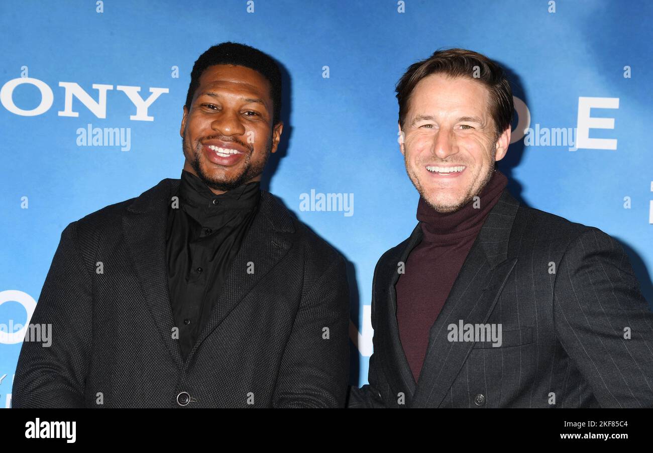 LOS ANGELES, CALIFORNIA - NOVEMBER 15: (L-R) Jonathan Majors and Sam ...