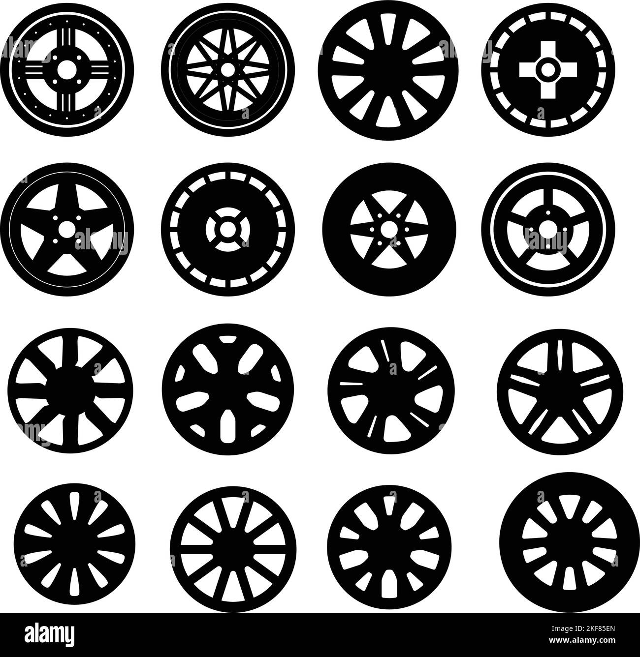 A vector illustration of car tires isolated on a white background Stock ...