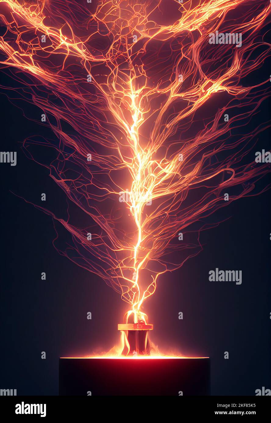 Hand drawn creative shiny lighting pattern. Collage contemporary print ...