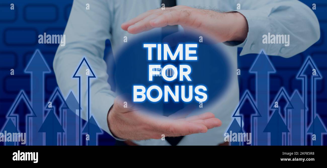 Inspiration showing sign Time For Bonus. Business idea Limited ...