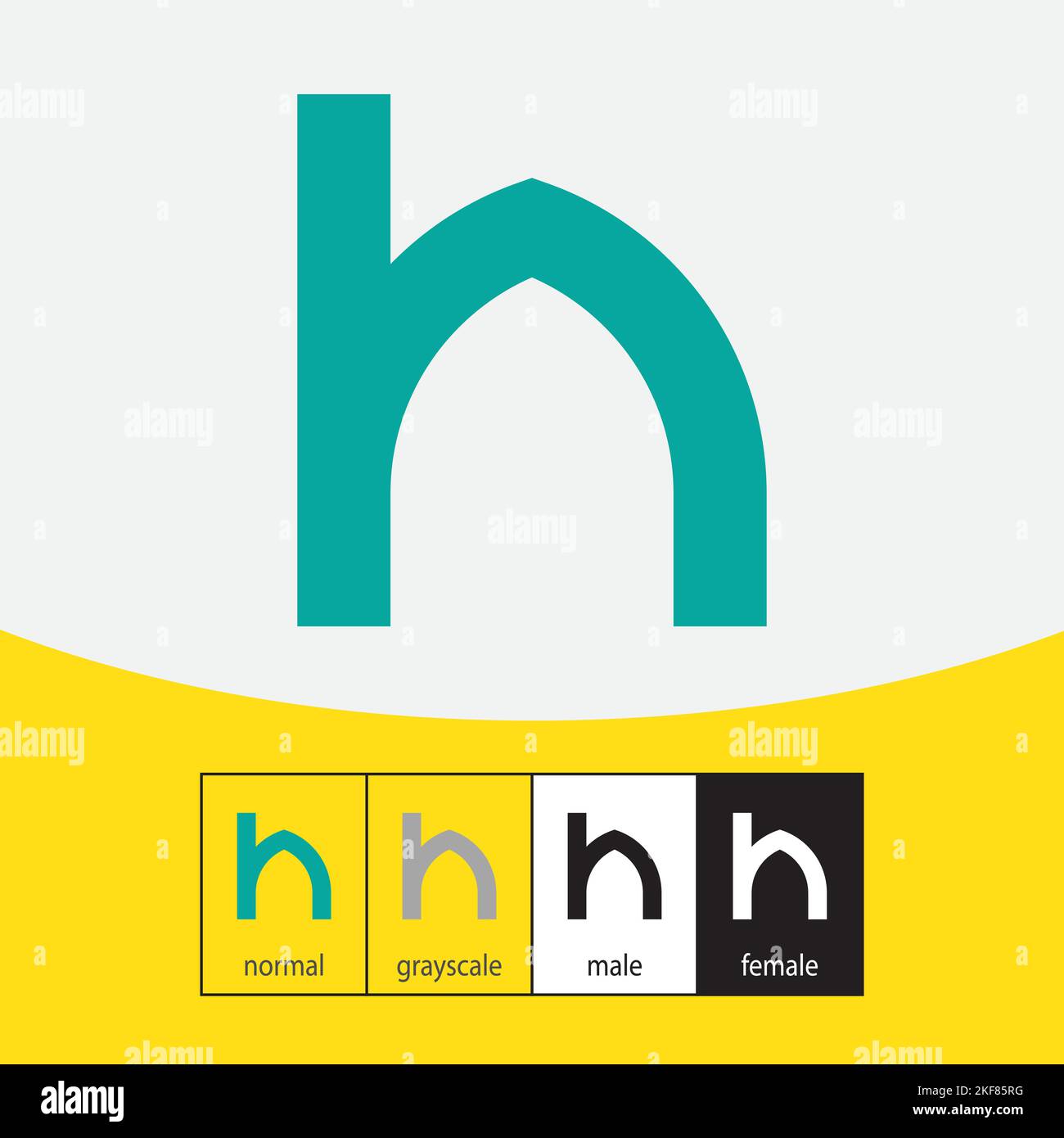 Letter H logo design vector. Vector illustration. red and yellow Stock ...