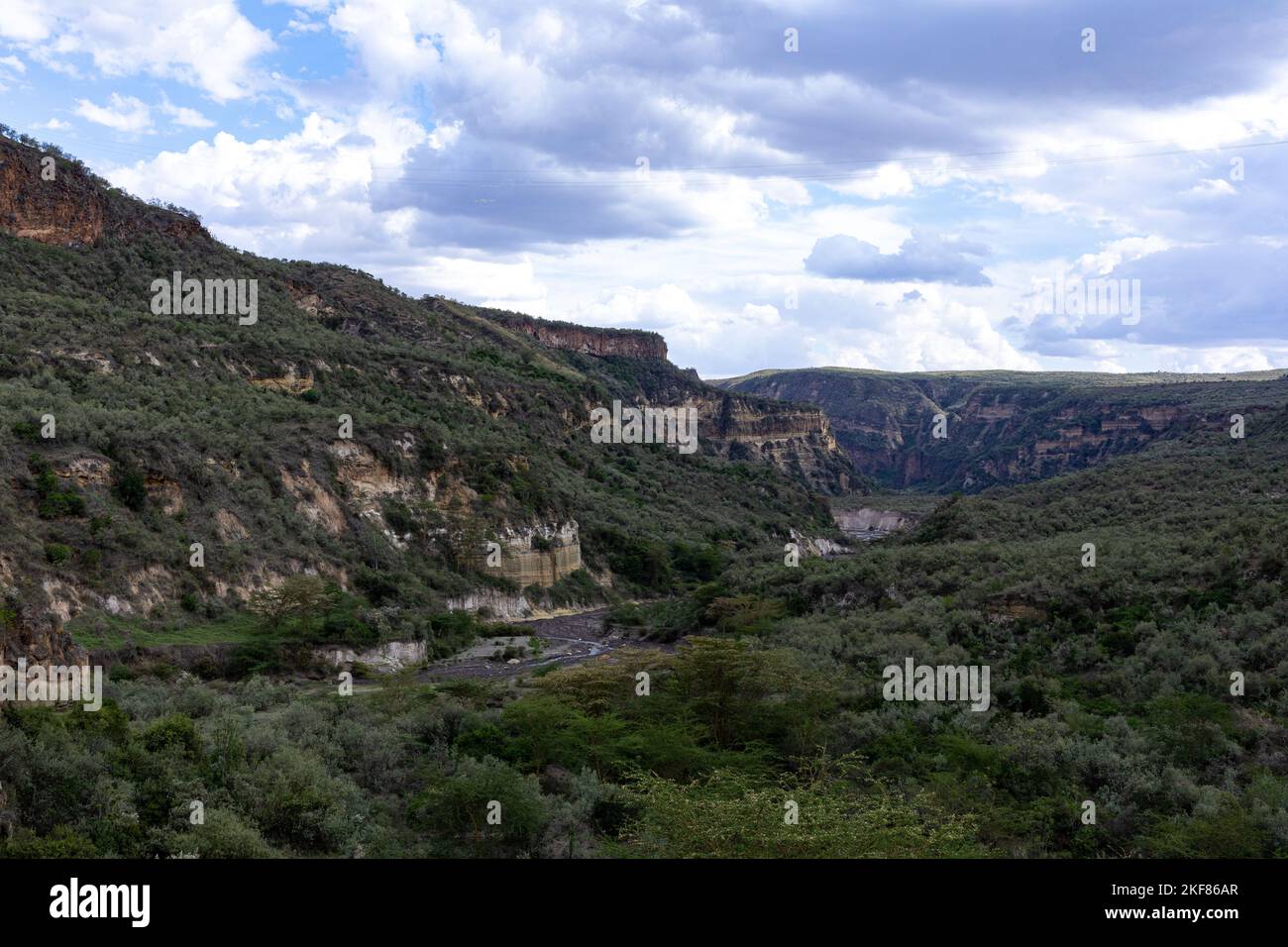 Hell's Gate National Park lies south of Lake Naivasha in Kenya, north ...