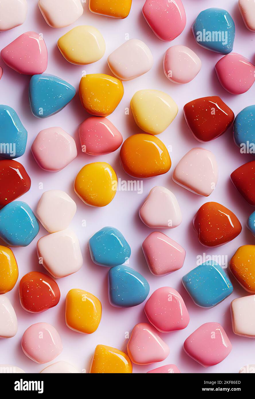 Hand drawn colorful stones pattern. Collage contemporary print with ...