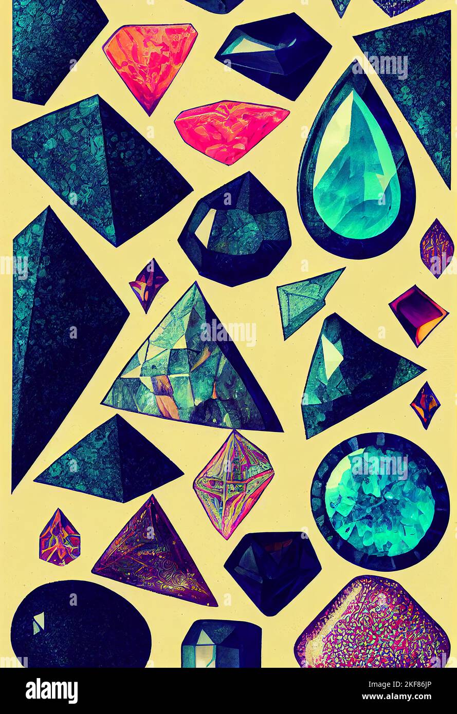 Hand drawn decorative architectural stones pattern. Collage ...