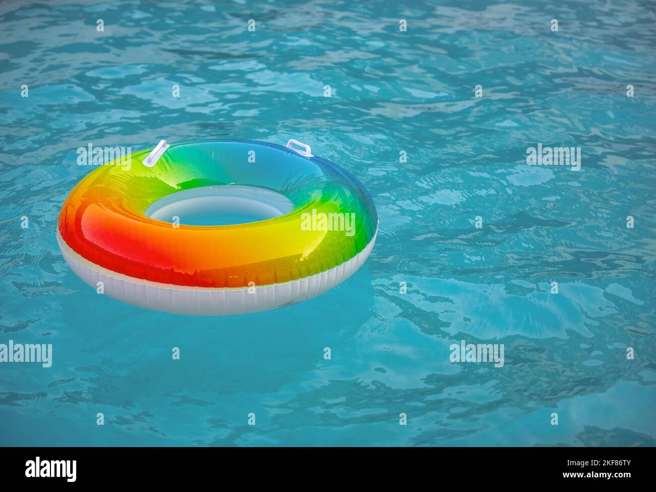 Life save on water. Safety rubber circle, swimming pool. Help for ...