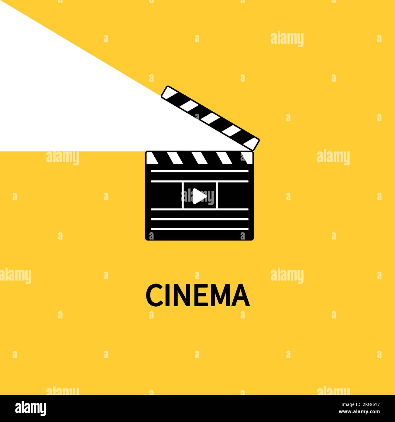 Poster cinema clapper vector Stock Vector Images - Alamy