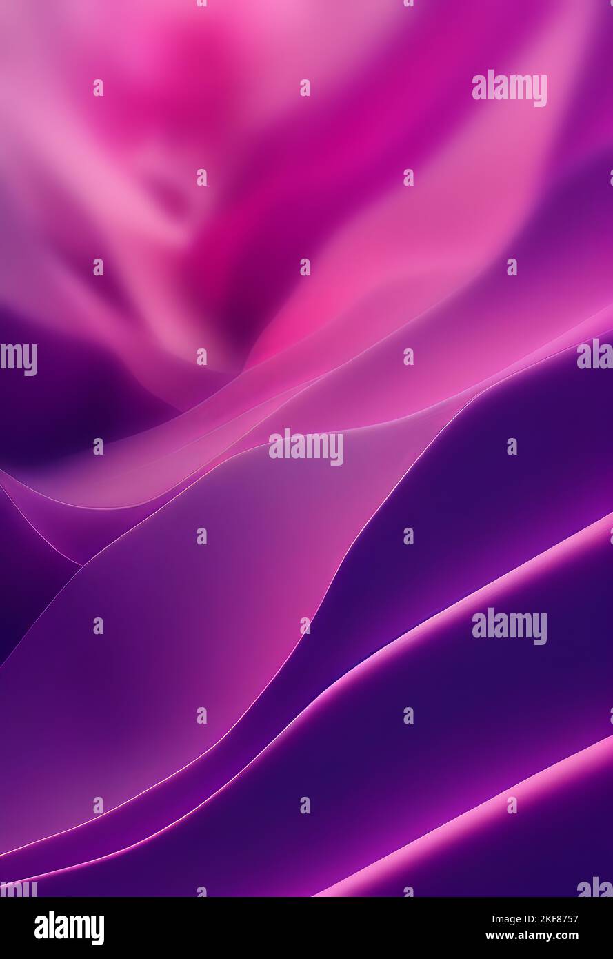 Hand drawn bright pink waves pattern. Collage contemporary print with ...