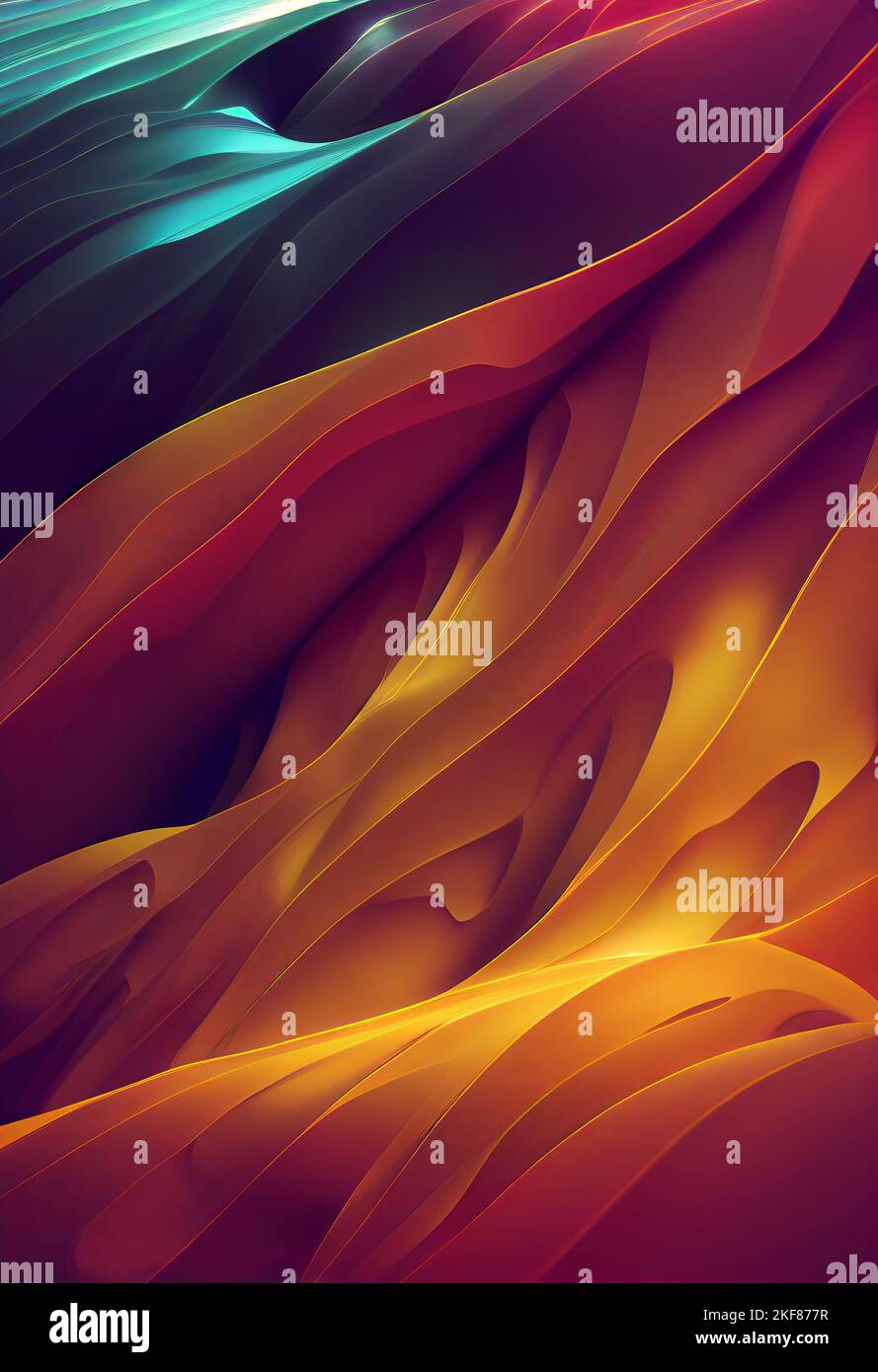 Hand drawn decorative modern waves pattern. Collage contemporary print ...