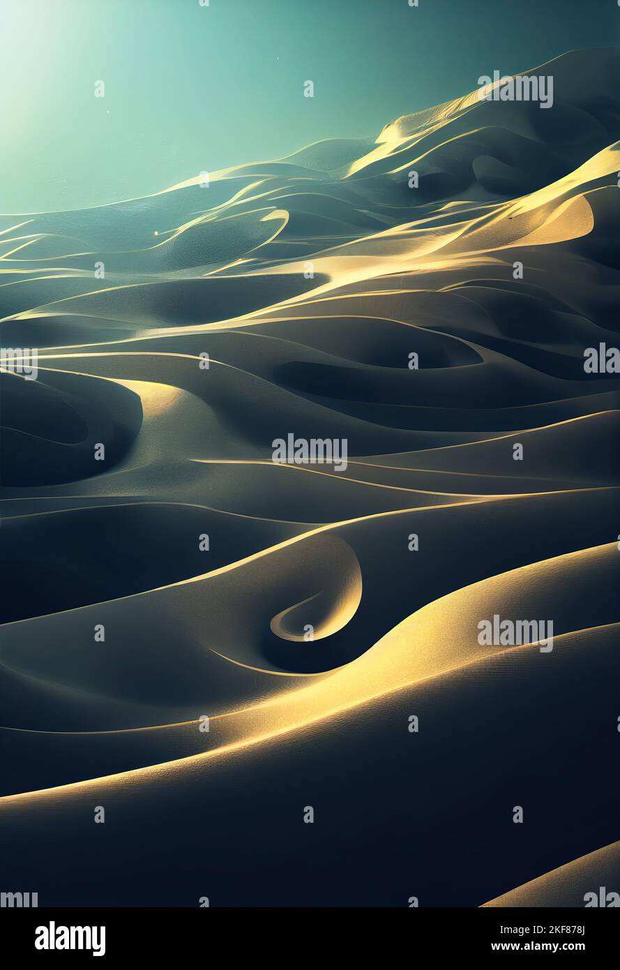 Hand drawn dynamic dessert waves pattern. Collage contemporary print ...