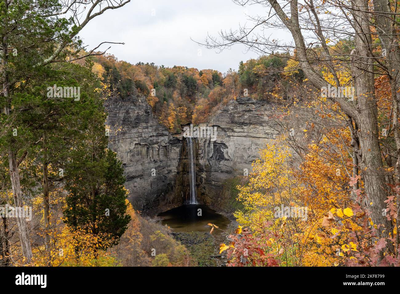 Autumn Colors at Taughannock Falls in the Finger Lake Region of New ...