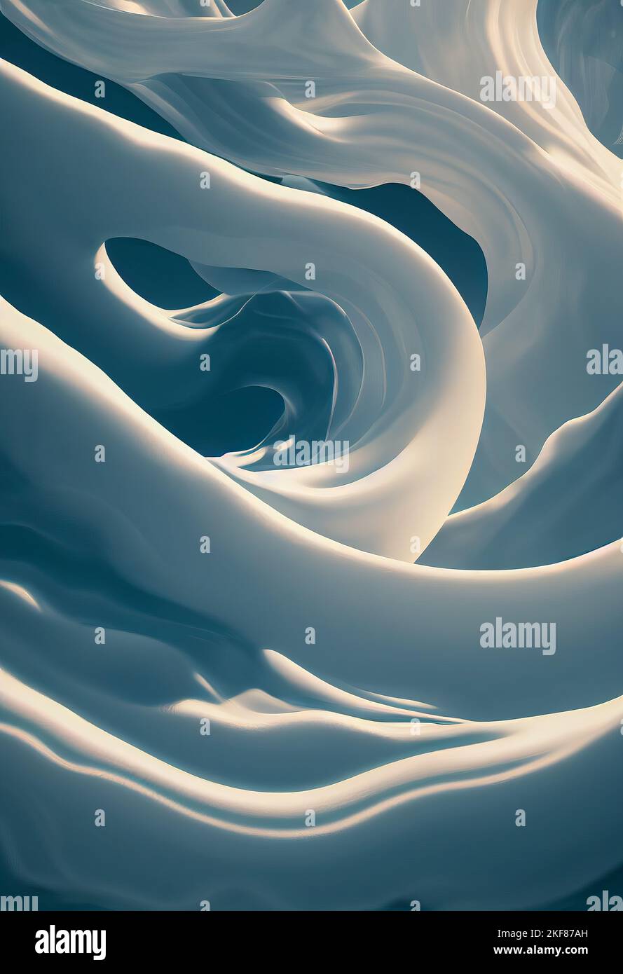 Hand drawn abstract minimalistic milk waves pattern. Collage ...