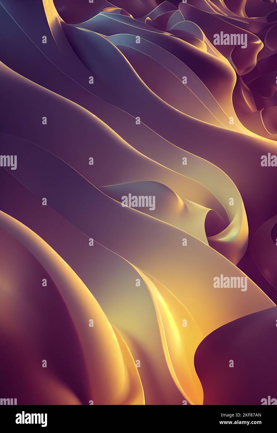 Hand drawn decorative colorful waves pattern. Collage contemporary ...