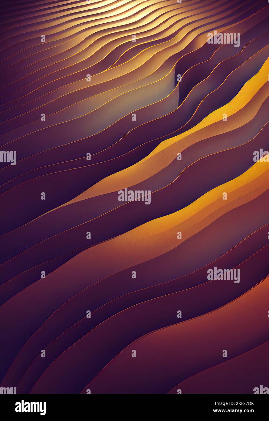 Hand drawn decorative colorful waves pattern. Collage contemporary ...