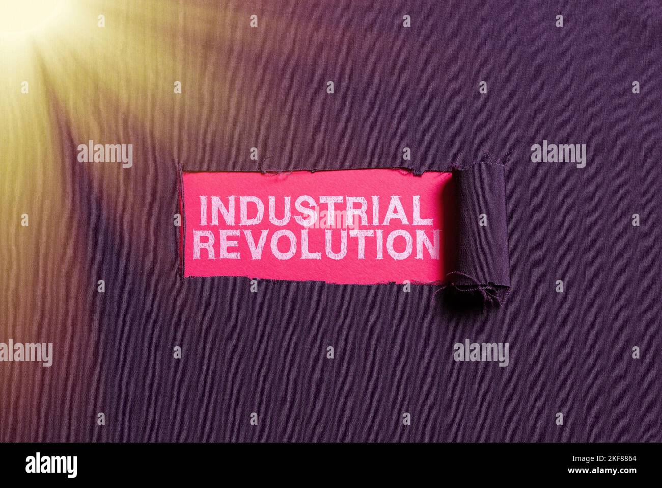 Hand writing sign Industrial Revolution. Word Written on changes in ...