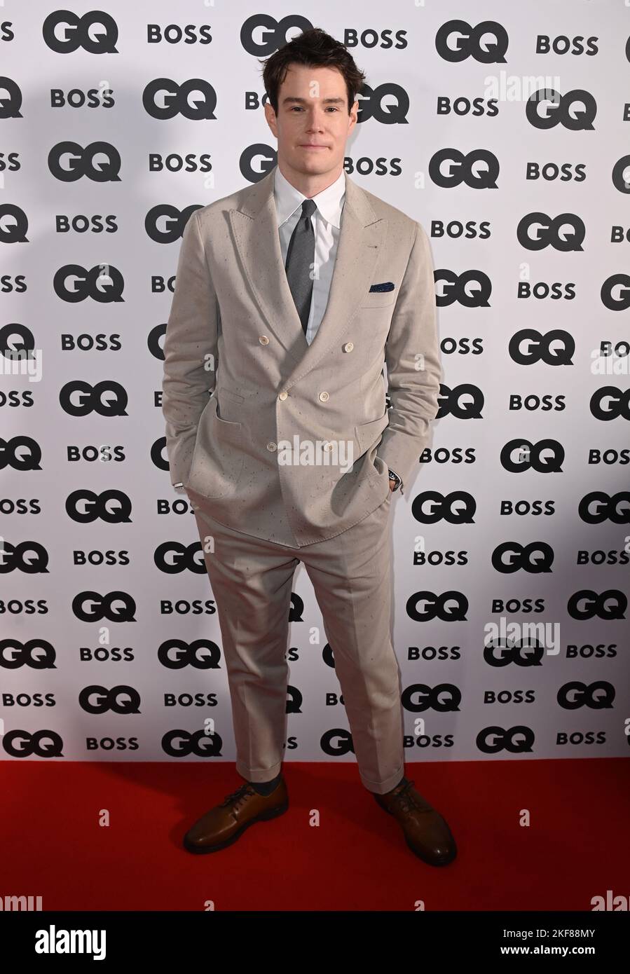 November 16th, 2022, London, UK. Connor Swindells arriving at The GQ Men of the Year Awards 2022 ...