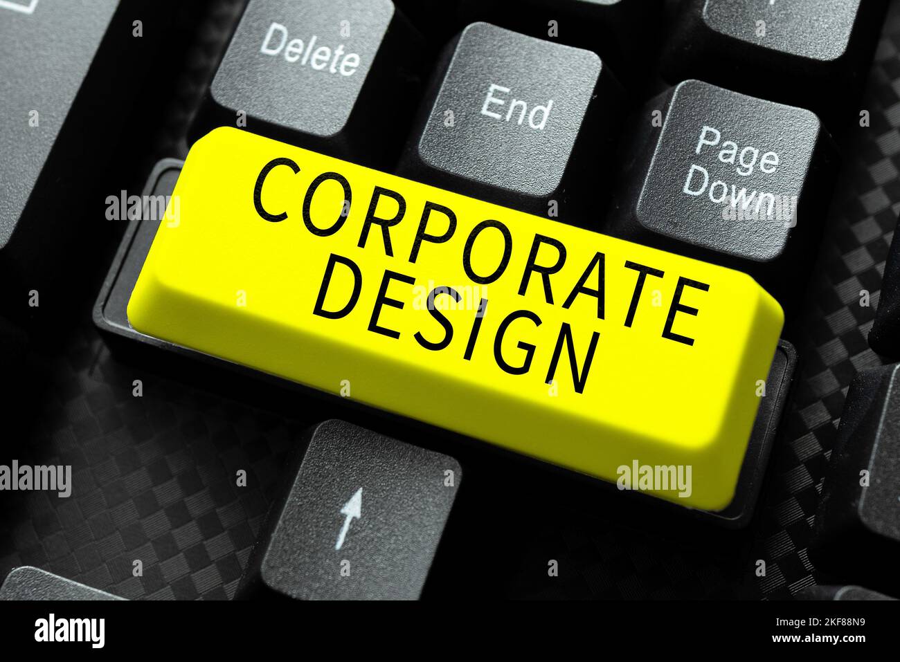 Conceptual caption Corporate Design. Conceptual photo official ...
