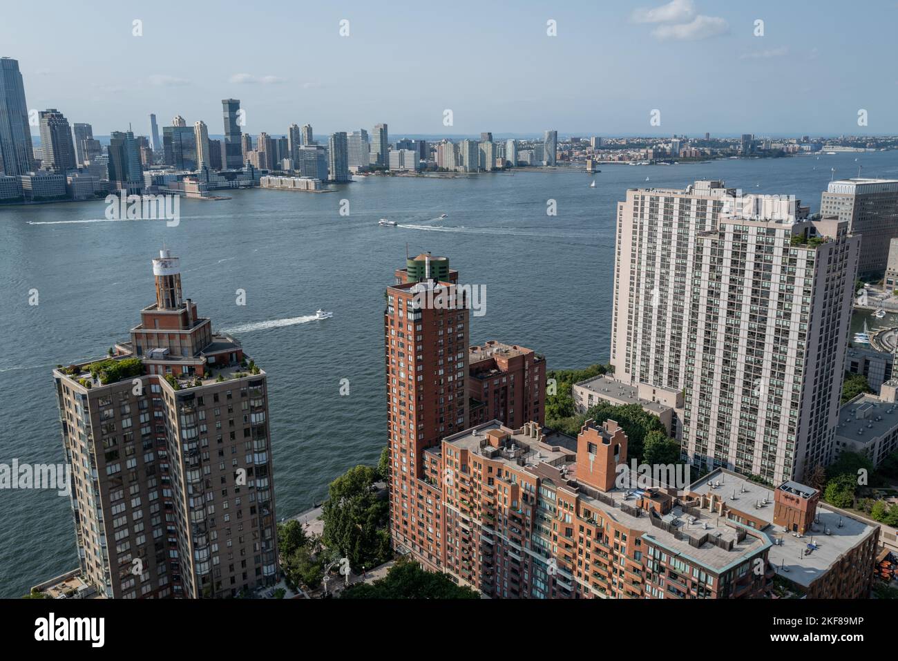 NEW YORK, N.Y. — September 17, 2022: The Hudson River is seen from ...