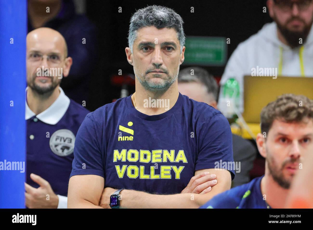 Pala Panini, Modena, Italy, November 16, 2022, Andrea Giani head coach ...