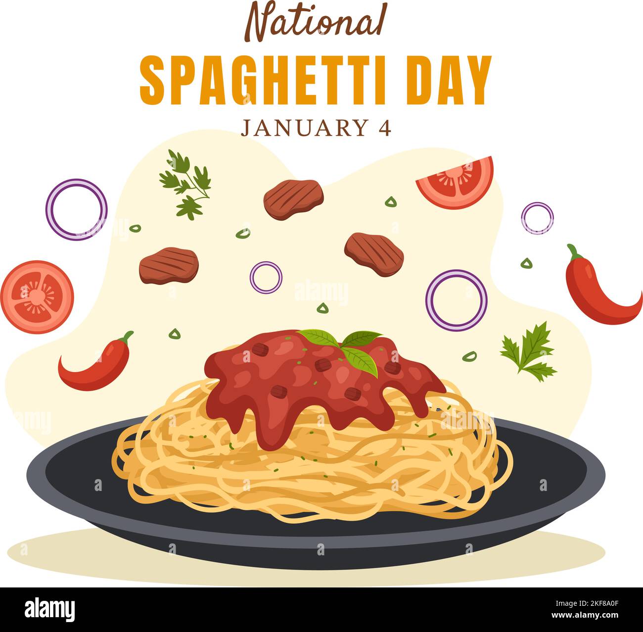 National Spaghetti Day on 4th January with a Plate of Italian Noodles ...
