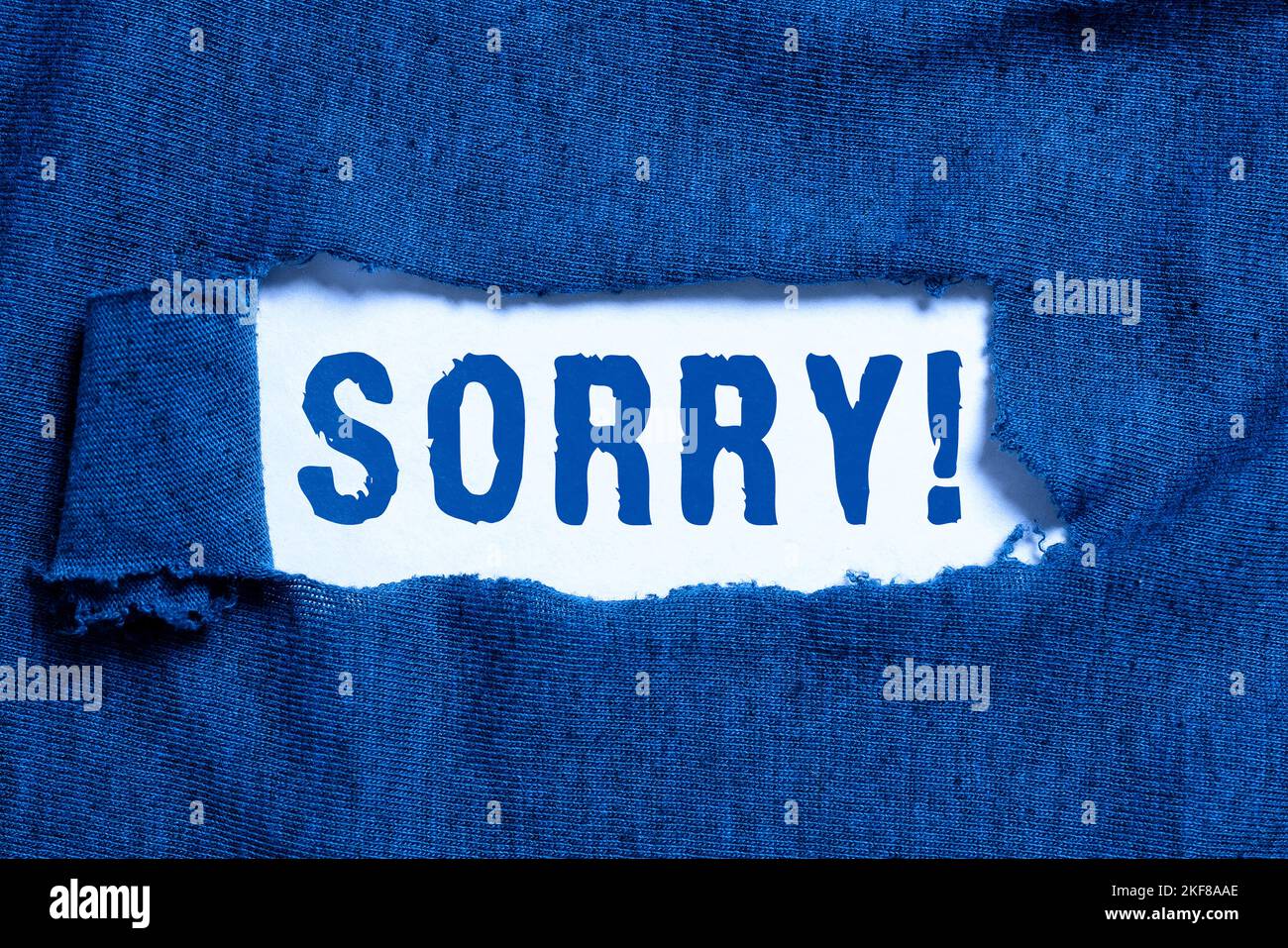 Text caption presenting Sorry. Business concept most difficult to give ...