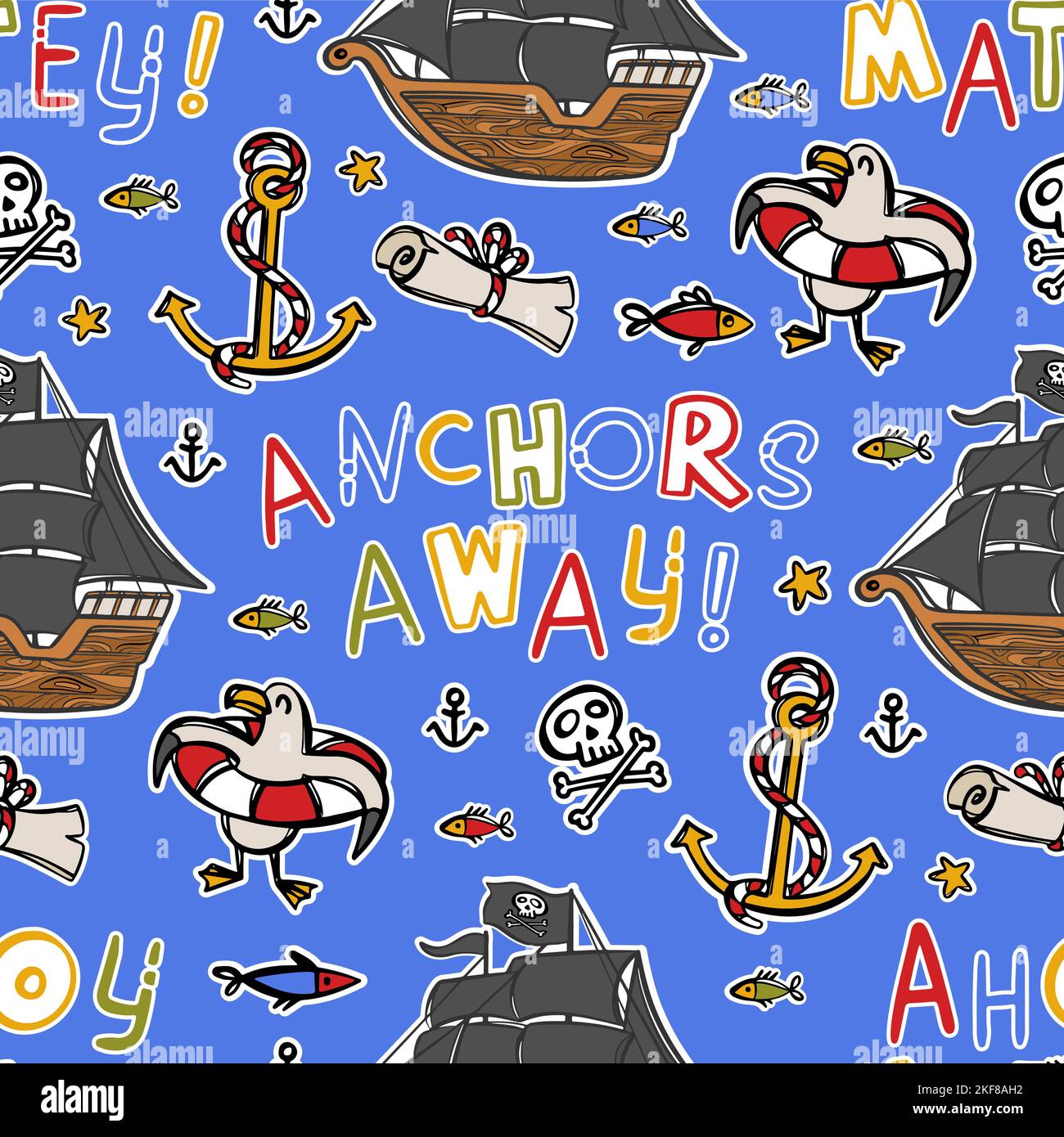 Anchors away Stock Vector Images - Alamy