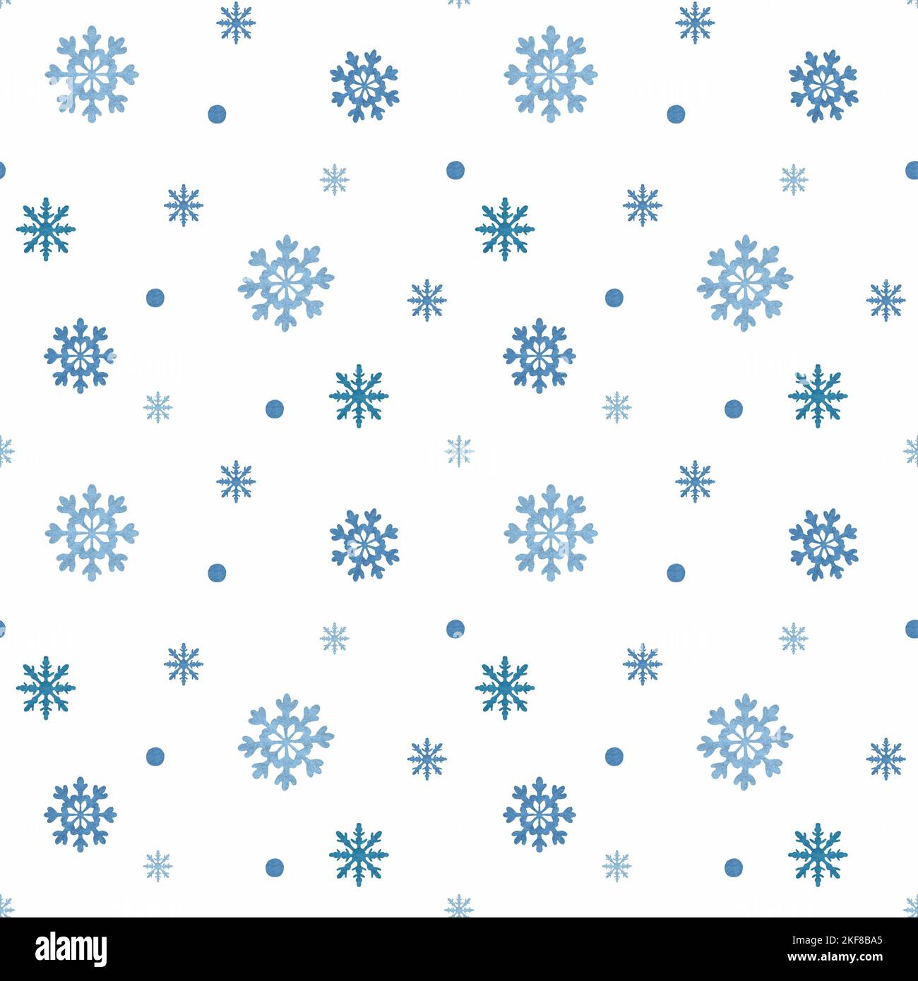 Simple snowflake background. Seamless pattern with Isolated hand drawn ...