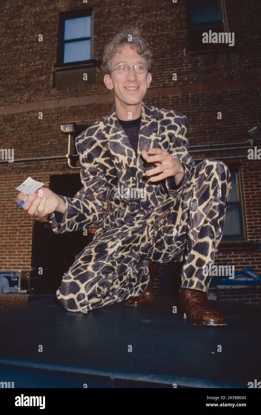 Andy Dick signing autographs after his appearance on "Late Show with ...