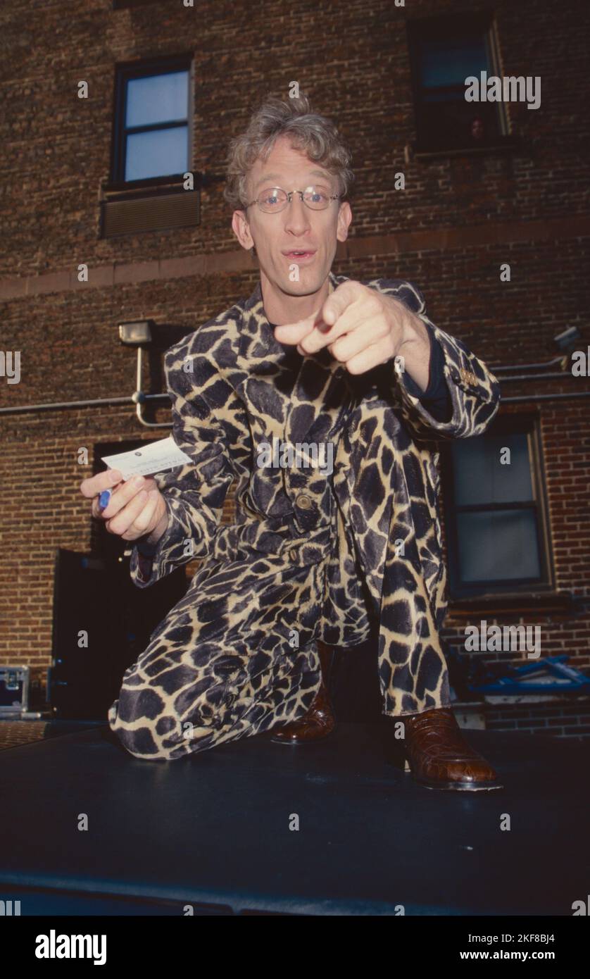Andy Dick signing autographs after his appearance on "Late Show with ...