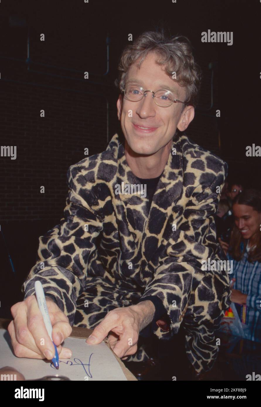 Andy Dick signing autographs after his appearance on "Late Show with ...