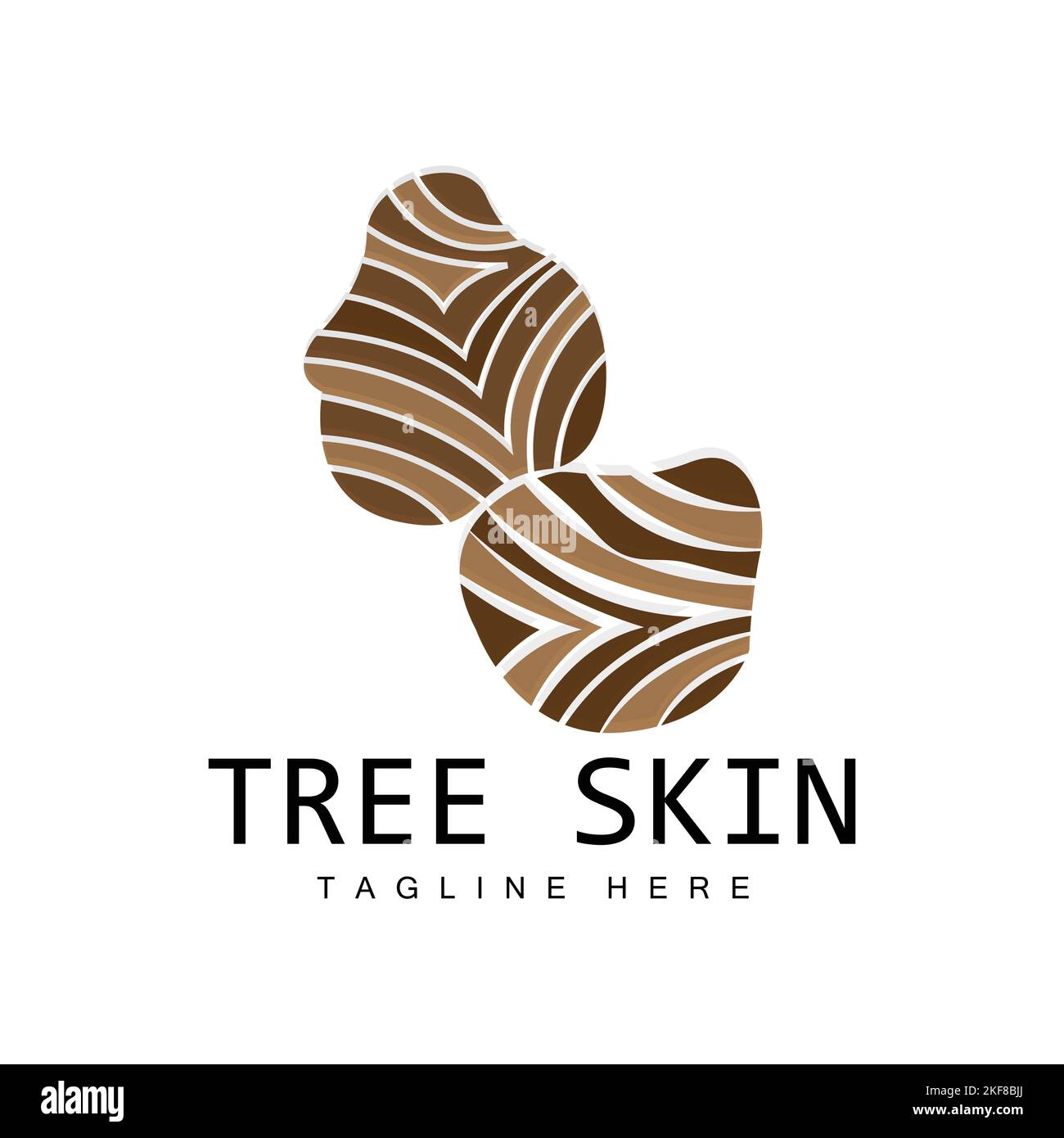 Wood Layer Logo Tree Bark Structure Design Forest Template Vector Stock ...